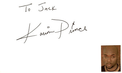 Karim Prince Signed Auto 3x5 Index Card Freakylinks | eBay