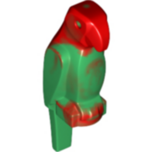 LEGO 27063pb02 Bird, Parrot with Large Beak with Marbled Red Pattern | eBay