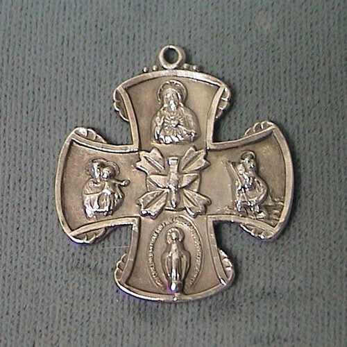 Vintage Sterling Silver Religious Medal CHAPEL Catholic Call A Priest ...