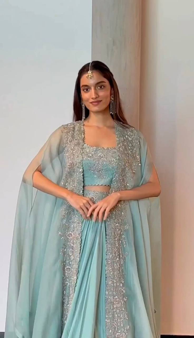 NEW COLLECTION SILK LEHENGA CHOLI WITH DESIGNER SHRUG FOR WEDDING | eBay