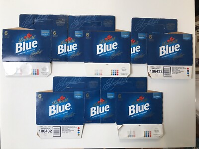 Lot of 5 Labatt Blue 6 Pack Beer Cartons. Light Blue w/ John Labatt’s ...