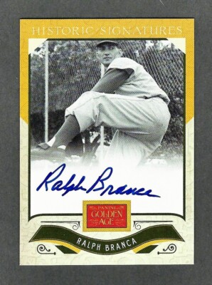 2012 Panini Golden Age Historic Signatures Ralph Branca Autograph | eBay