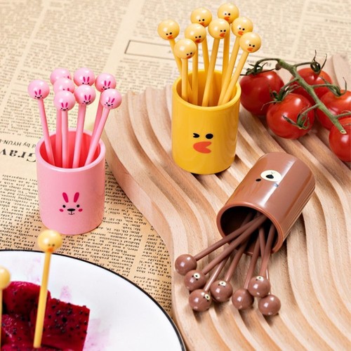 Household Fruit Skewers Plastic Toothpicks New Fruit Fork Children | eBay