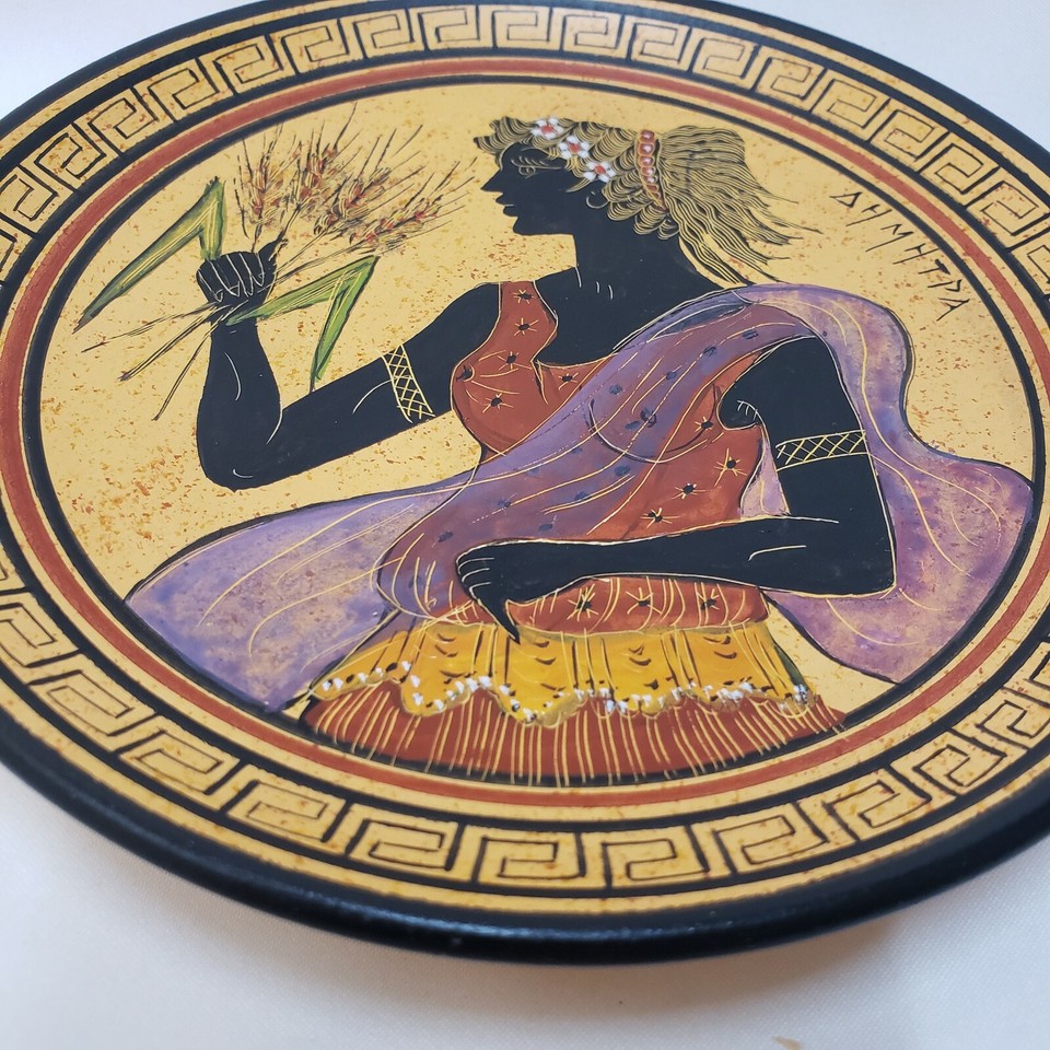 Demeter Goddess of Harvest Demetra Ancient Greek Hand Painted Art ...