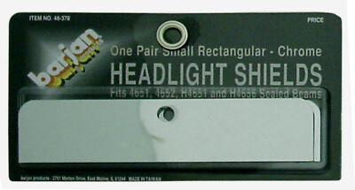 Barjan 48378 Barjan One Pair Small Rectangular Chrome Headlight Shields ...