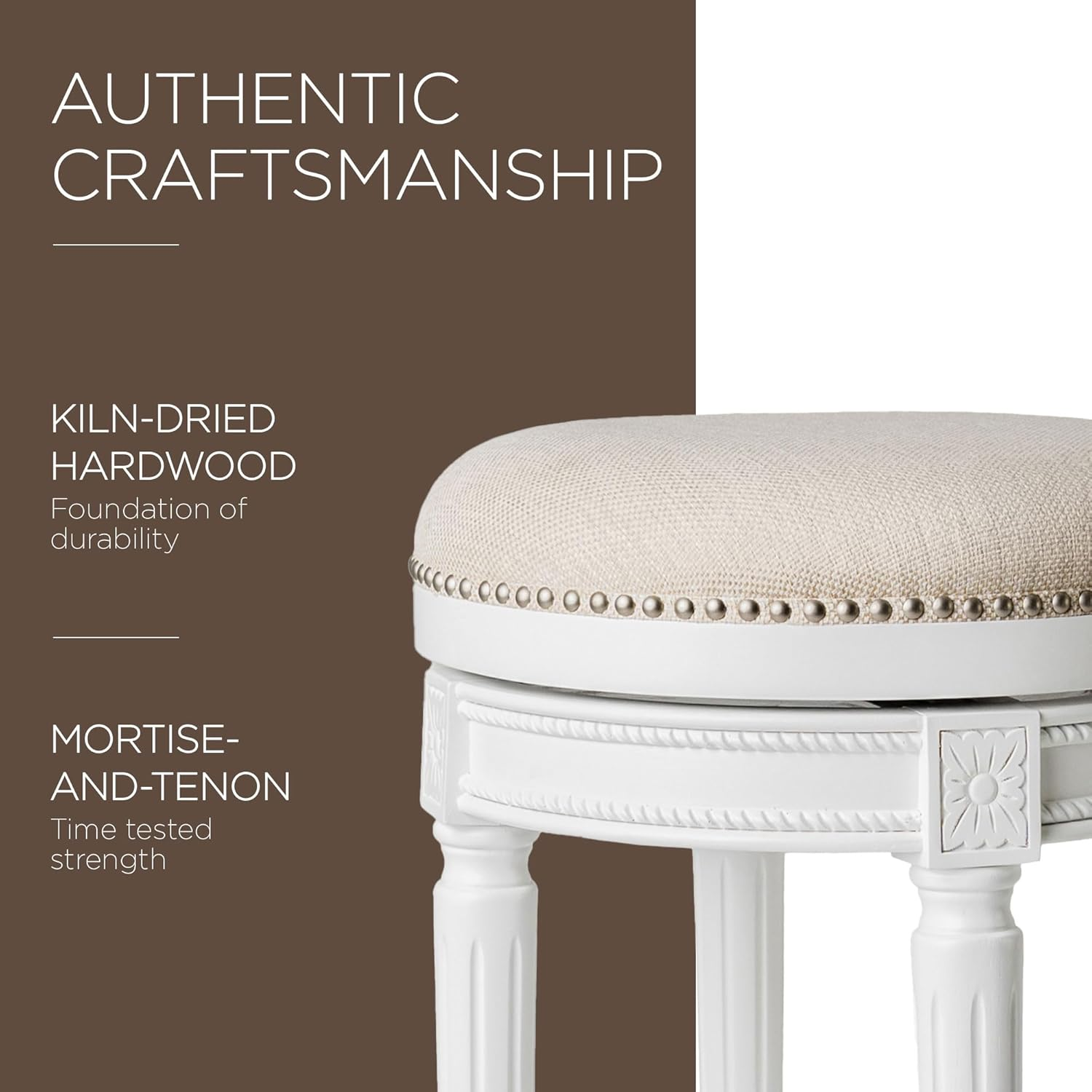 Pullman 31 Inch Tall Backless Alabaster White Finish Bar Height ...