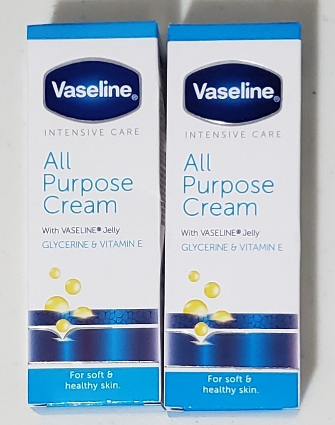 SET OF 2 Vaseline Intensive Care All Purpose Cream Rough Skin Relief 1.41oz
