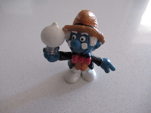 Smurfs History Thomas Edison smurf Vintage Rare (e) | eBay