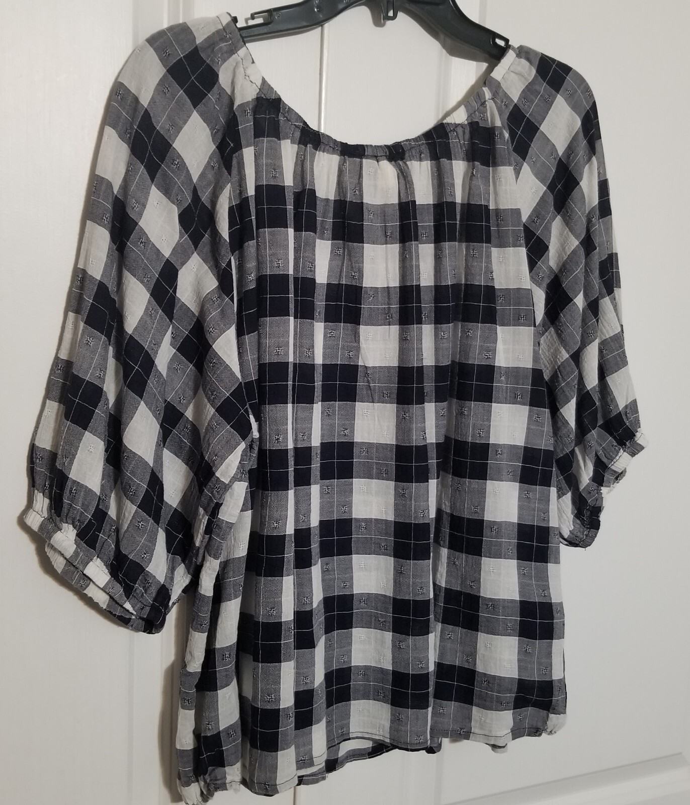 Universal Thread Navy Checkers/Ginham With White Blou… - Gem