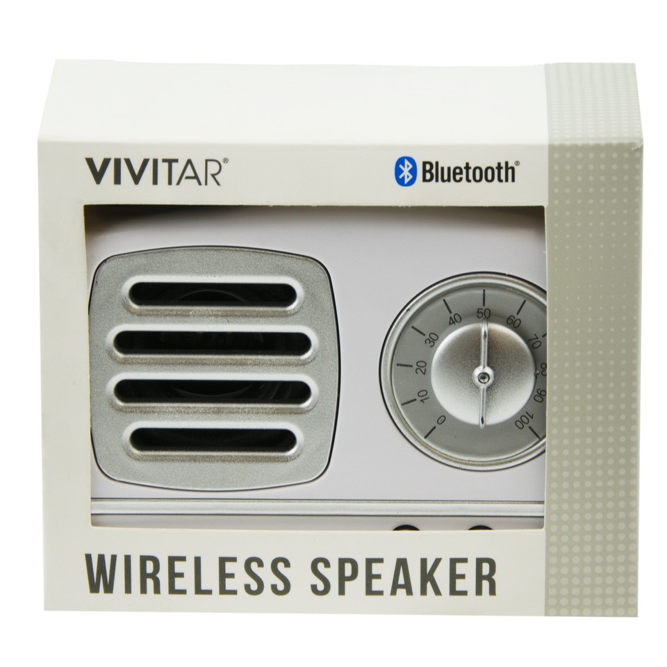 Vivitar Retro Radio Bluetooth White Wireless Speaker | eBay