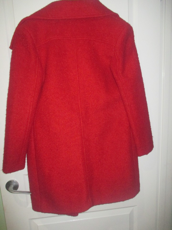 LADIES 3/4 LENGTH, RED, WOOL BLEND COAT. SIZE M (12) | eBay Australia