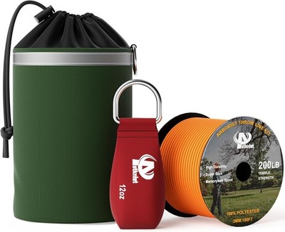 Arborist Throw Line Kit with Slick Rope & 12 Oz Throw Weight ...