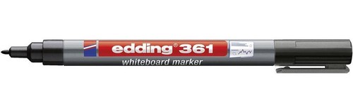 Edding 361 Whiteboard Marker Bullet Tip 1Mm Line Black Pack 10 ...