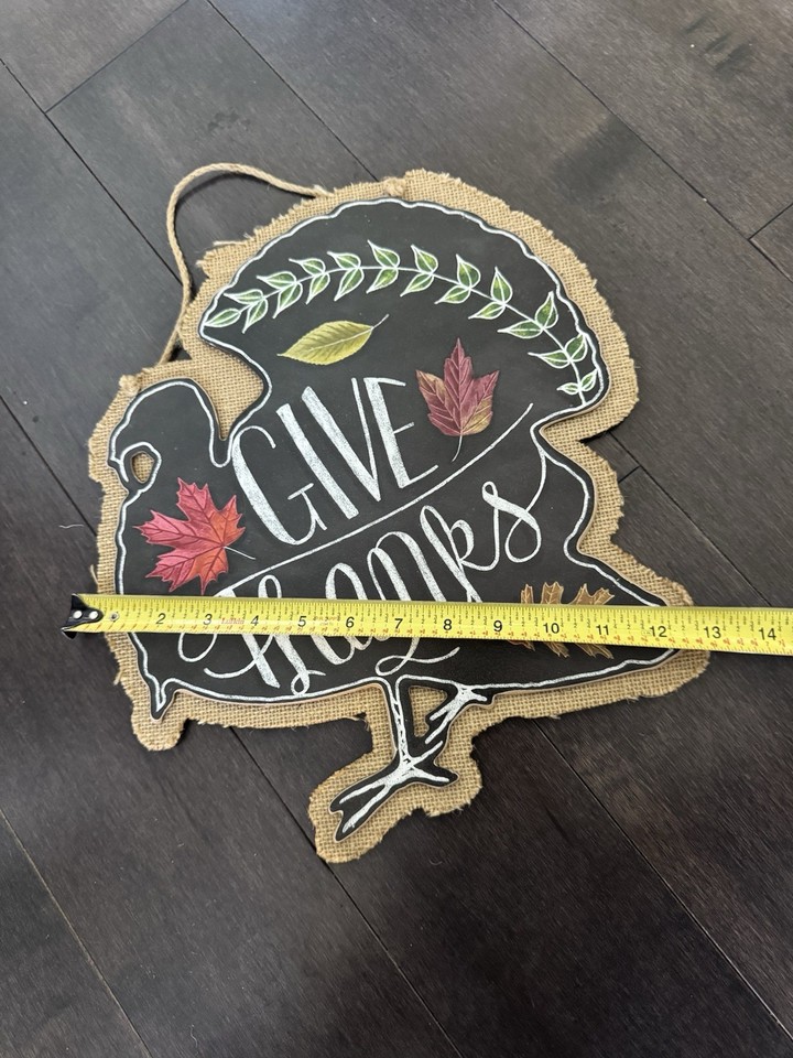 Large Seasons by Nicole Fall Thanksgiving turkey Give Thanks wall ...