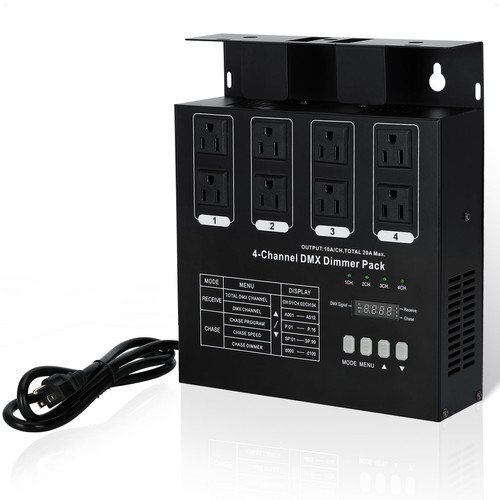 Dmx Dimmer Pack,4 Channel Dmx512 Dimmer Pack Suitable for Stage ...