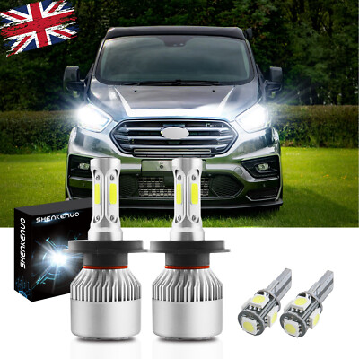 Super White Xenon High/Low/LED Side Light Headlight Bulbs For Ford ...