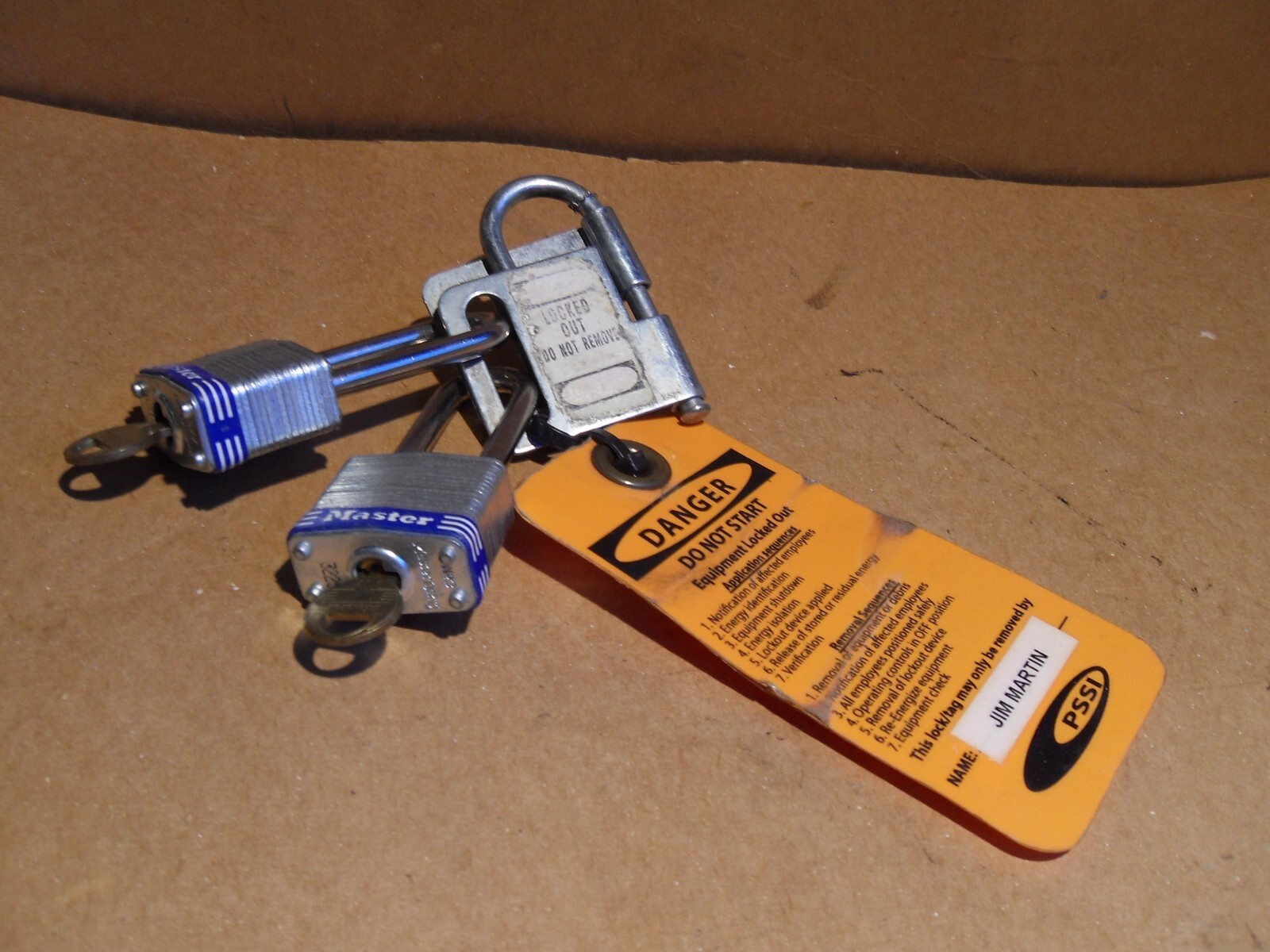 Lock Out - Tag Out Safety Equipment For Energy Isolation Two Locks ...