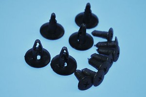 10 X RANGE ROVER SPORT BLACK PLASTIC TRIM RETAINER CLIPS FIX BUMPER ...