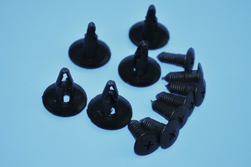 10 X RANGE ROVER SPORT BLACK PLASTIC TRIM RETAINER CLIPS FIX BUMPER ...