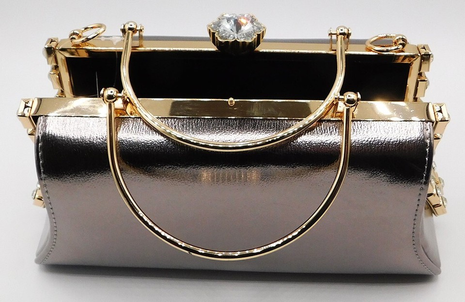 Vintage Rhinestone Evening Handbag Handle Wedding Party Clutch Purse ...