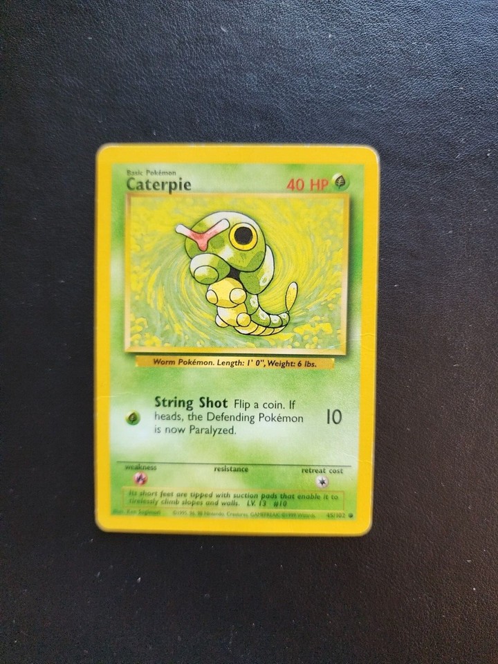 Pokémon TCG Caterpie Base Set 45/102 Regular Unlimited Common | eBay