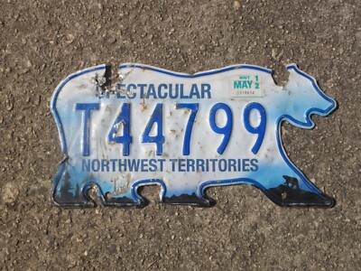 2012 NorthWest Territories Bear License Plate Aurora Borealis NWT ...