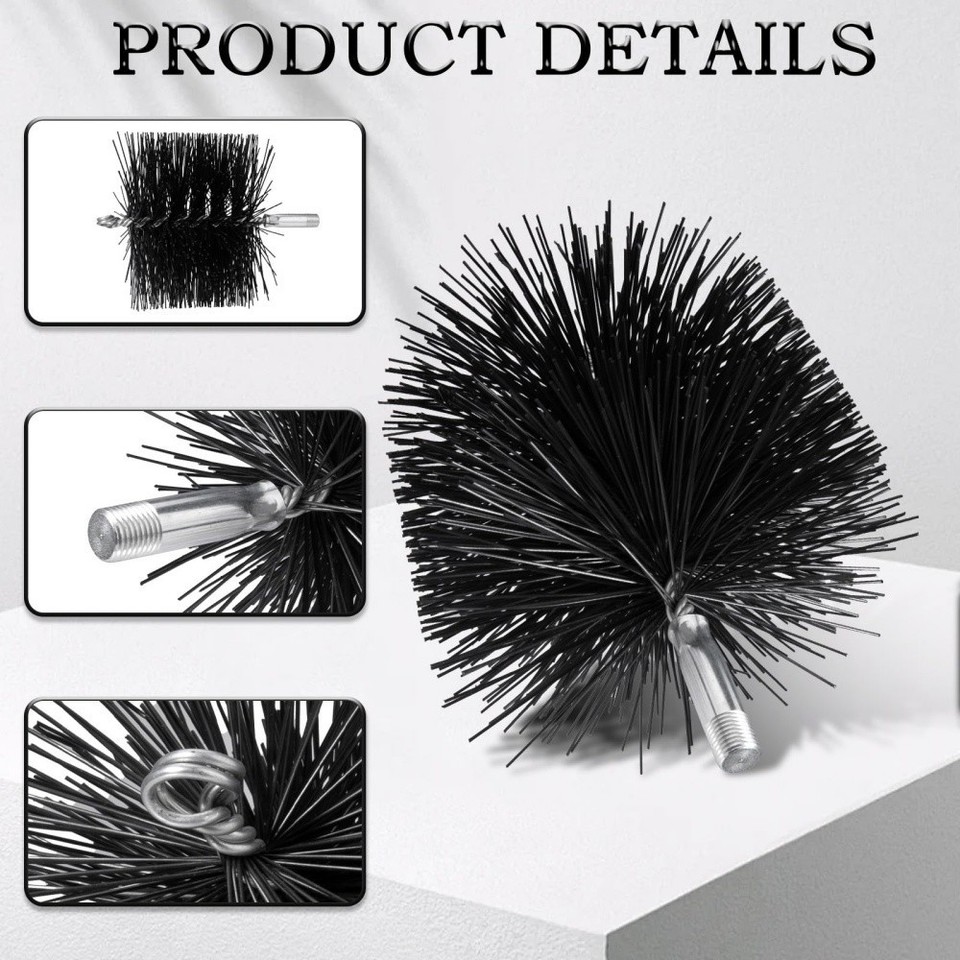 Chimney Brush Pipe Cleaning Brush Chimney Cleaning Steel Wire Bristles ...