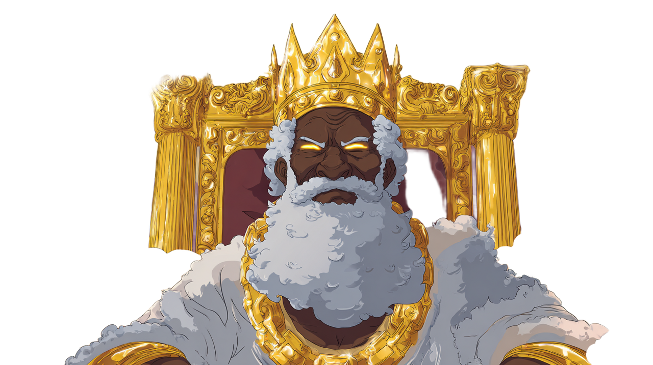 Cartoon King On Throne Vinyl Car Decal Sticker – Waterproof & UV ...