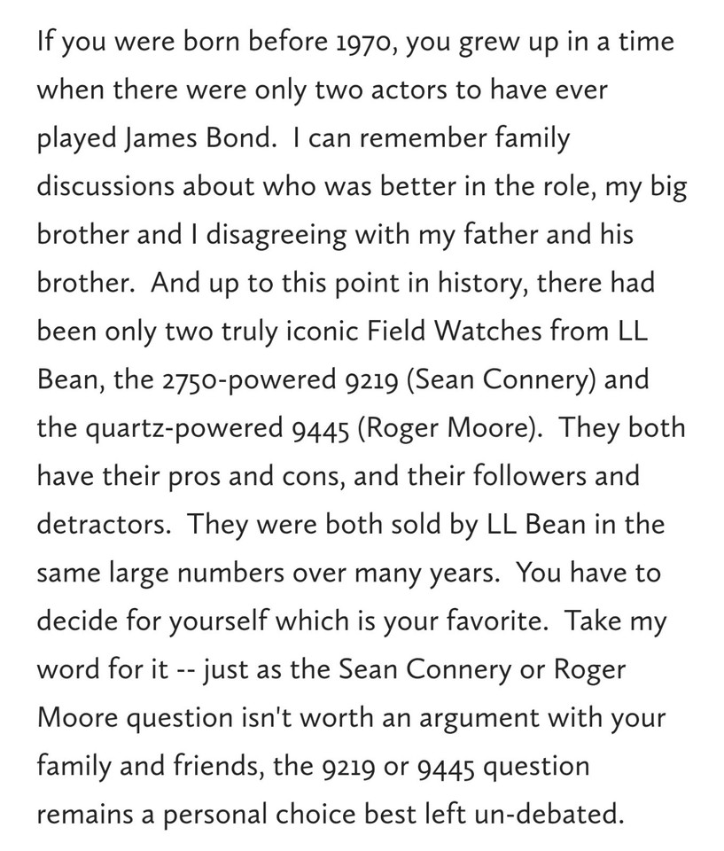 Vintage HAMILTON "L.L. Bean" Quartz 'Roger Moore' Military Field Men's ...