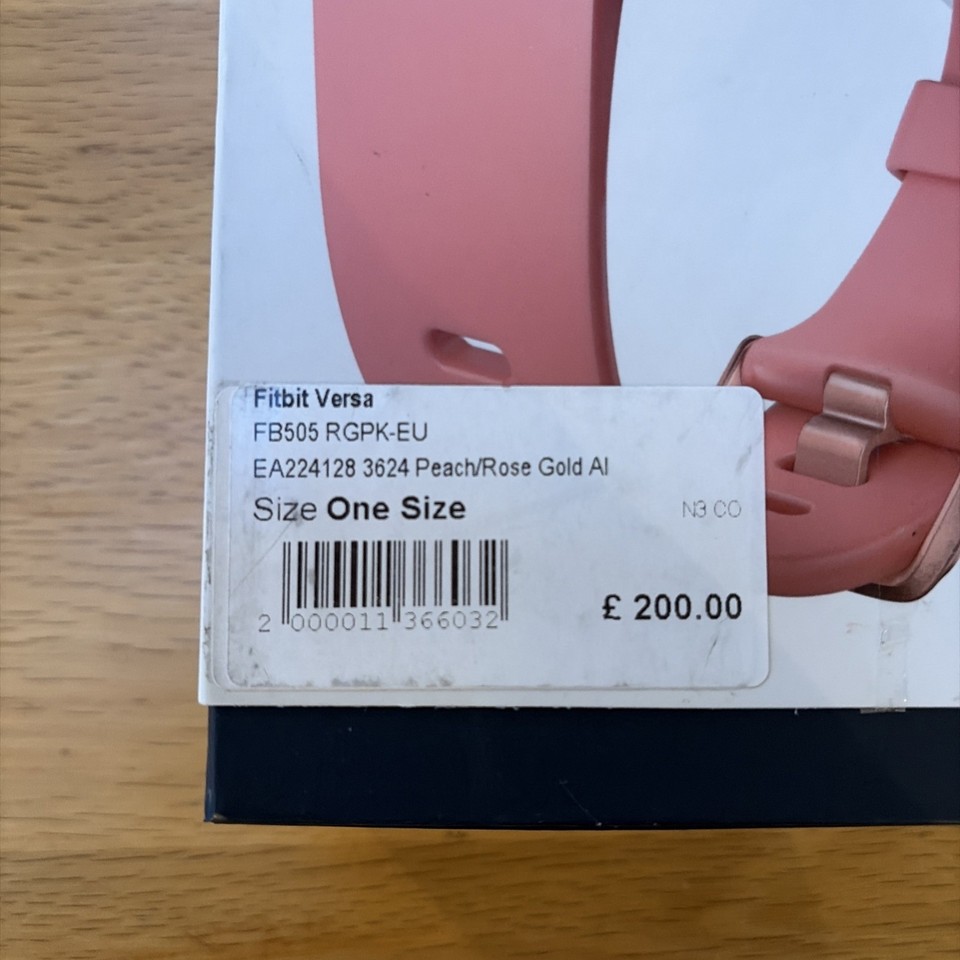 Fitbit Versa Smartwatch Peach/rose Gold New Ex-display | eBay UK