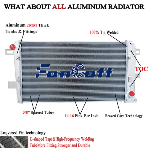 3-Row Radiator Fit 01-05 Chevrolet Silverado GMC 2500 3500 Duramax 6.6L ...