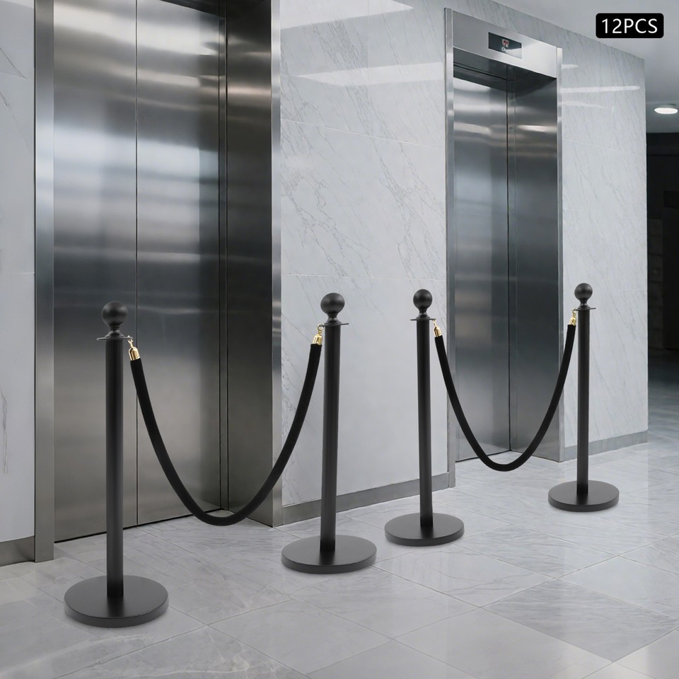 12Pcs Stanchion Posts, Crowd Control Barriers, Stanchion Post with Ball ...
