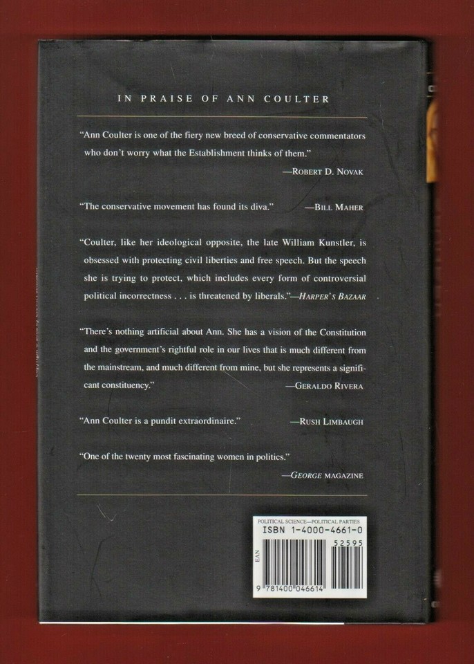 Slander: Liberal Lies about the American Right by Ann Coulter (2002 ...