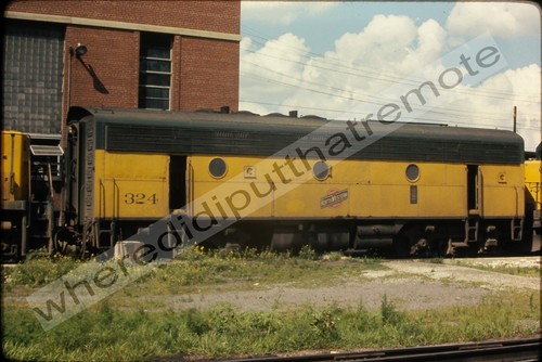 Original Slide Chicago & NorthWestern CNW 324 EMD F7B Proviso ILL 7-16 ...