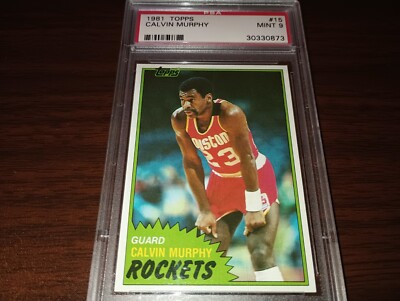 1981 Topps Basketball #15 Calvin Murphy PSA 9 Mint Houston Rockets HOF ...