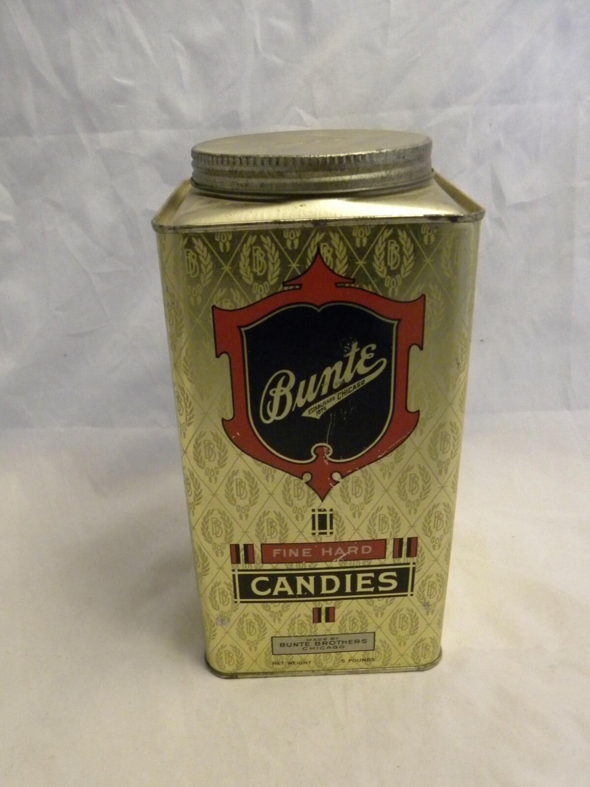 Vintage BUNTE BROTHERS Fine Hard Candies Advertising Candy Tin Can ...