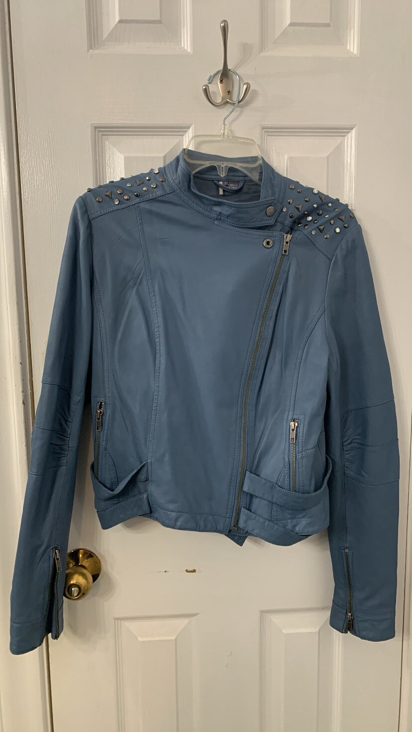 Vintage Sparkle & Fade Leather Jacket With Accents Wo… - Gem