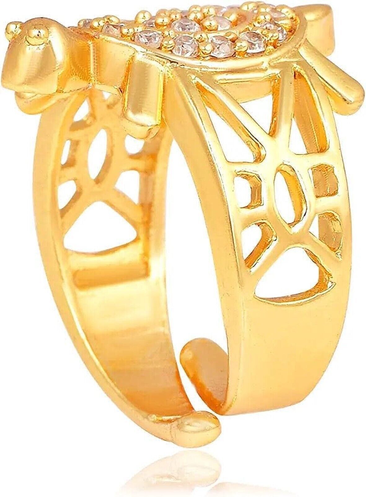 Meru Ring Adjustable Tortoise Ring for Men and Women for Good Luck Feng ...