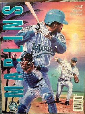 *Autographed* 1993 Miami Marlins Inaugural Season Official Yearbook ...