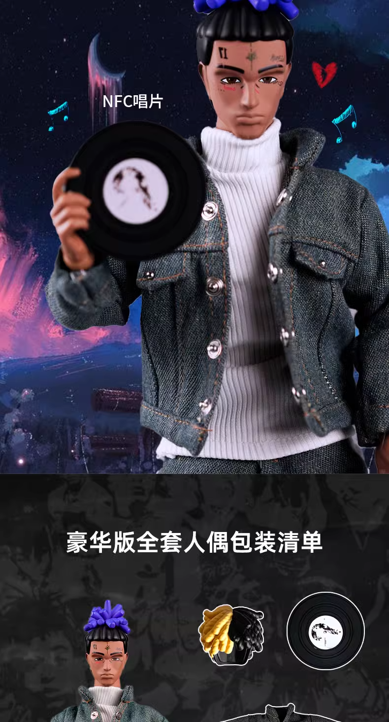 RIP XXXTENTACION rap caitjus jack 12 Inch Action Figure Set 1/6 action ...