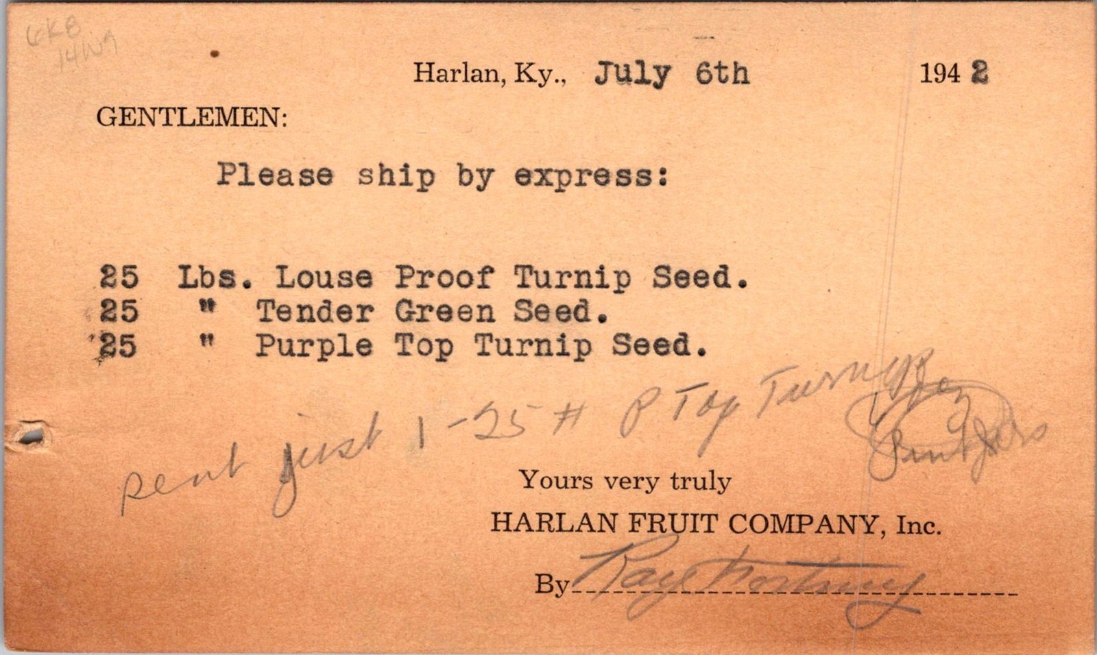 GOLDPATH: US POSTAL CARD 1942 HARLAN,KY.RPO,LOU.&NORTON CV946_P13 | eBay