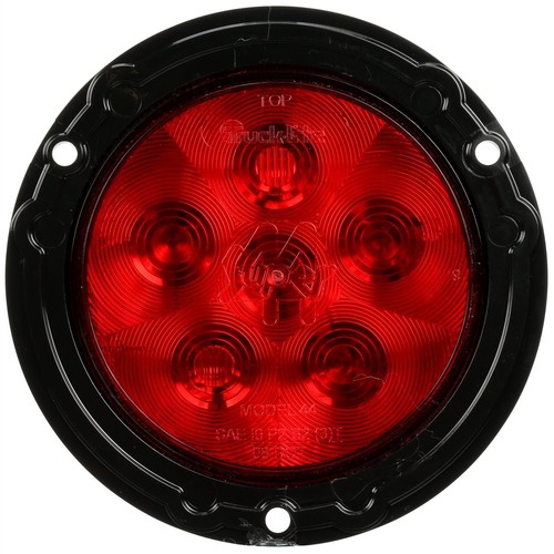 44326r Super 44 Led Red Round Stop/turn/tail Light (black Flange Mount ...