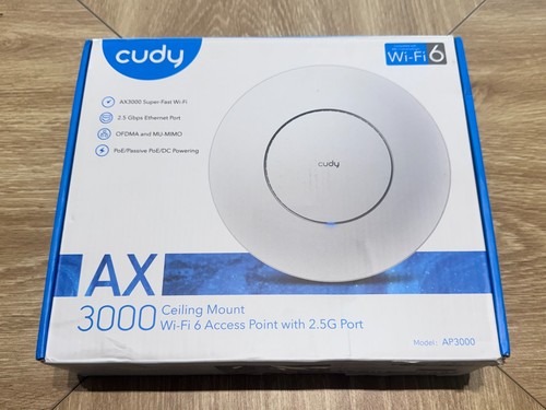 Cudy AX3000 Wi-Fi 6 Ceiling/Wall Access Point with 2.5G Port RJ45 ...