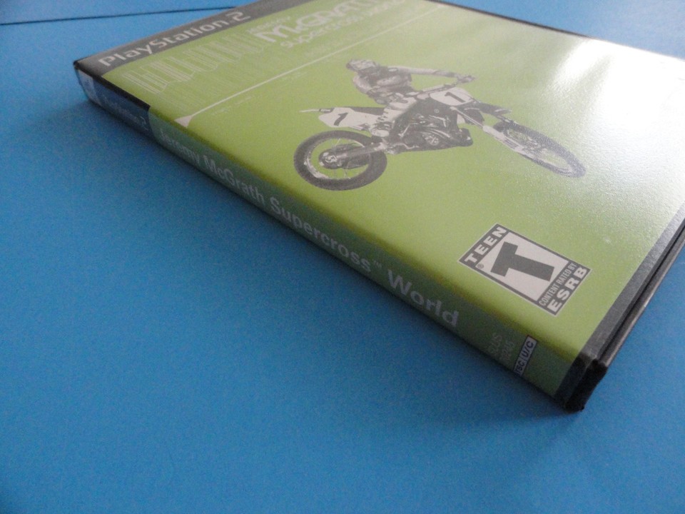 PS2 JEREMY MCGRATH SUPERCROSS WORLD COVER ART IN BLOCKBUSTER VIDEO CASE ...