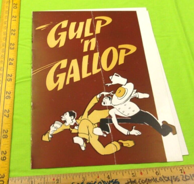 Gulp'n Gallop restaurant menu 1950s Providence Rhode Island | eBay