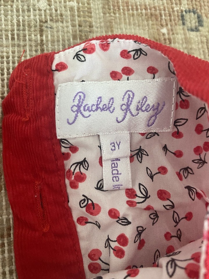 Rachel Riley Red Girls Corduroy Dress 3 3T | eBay UK