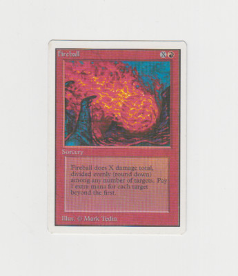 MTG Unlimited Edition Fireball Lightly Played LP Red Sorcery Vintage ...