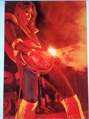 KISS poster 24X36 custom ACE FREHLEY ROCK AND ROLL OVER TOUR SMOKING ...