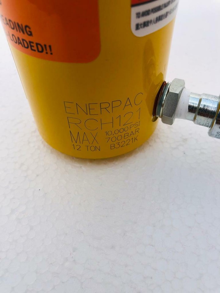 Enerpac RCH 121 Hydraulic Holl-O-Ram Cylinder 12 Ton Capacity 1" Stroke ...