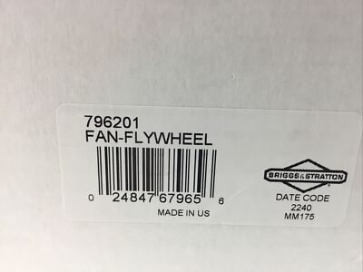 Briggs & Stratton 796201 Fan Flywheel NEW In Box 24847679656| eBay